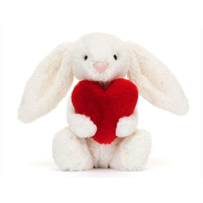 Jellycat Small Bashful Love Heart HASE rot